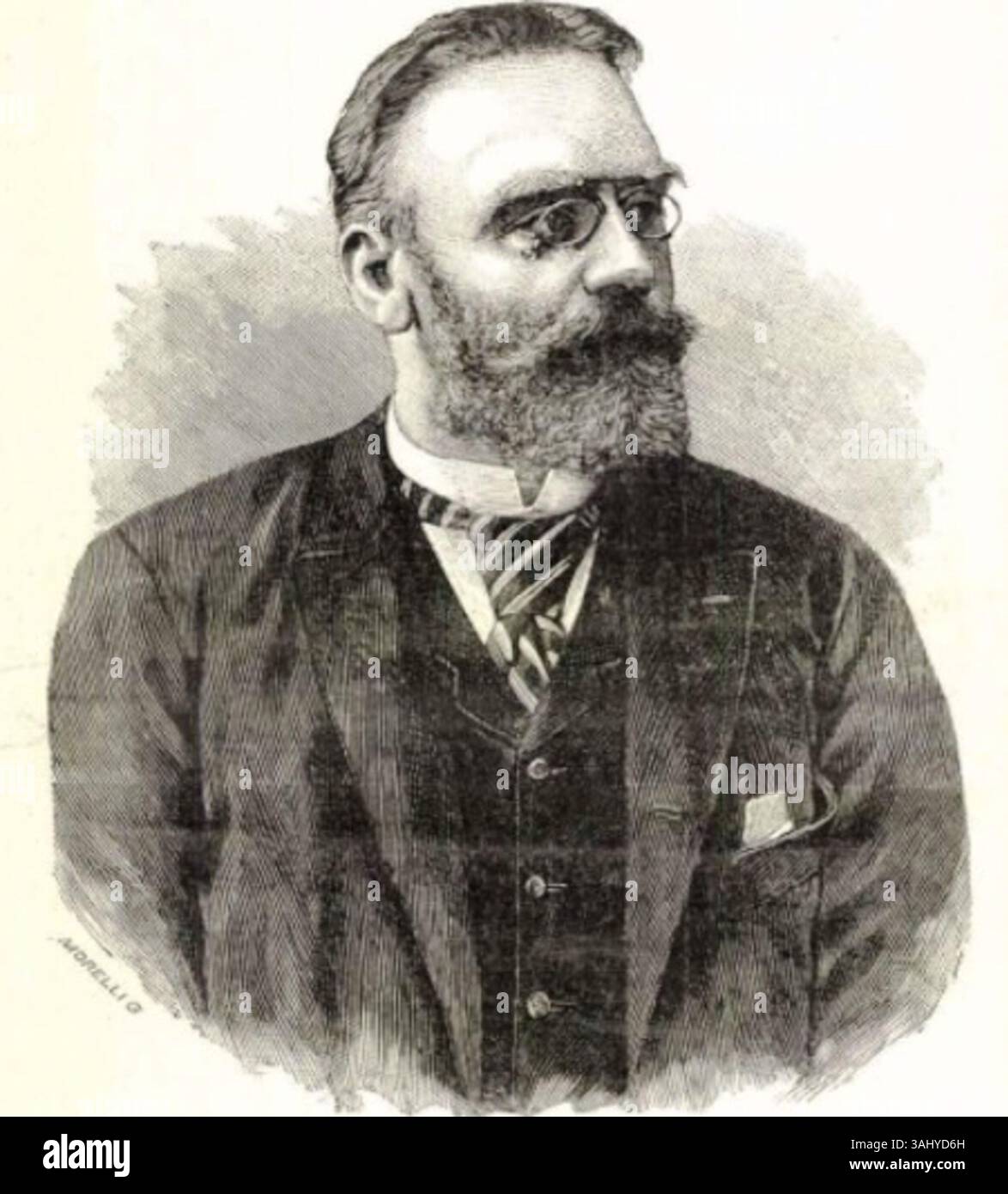 Gustav Morelli’s 1895 portrait of Béla Graenzenstein depicts the ...