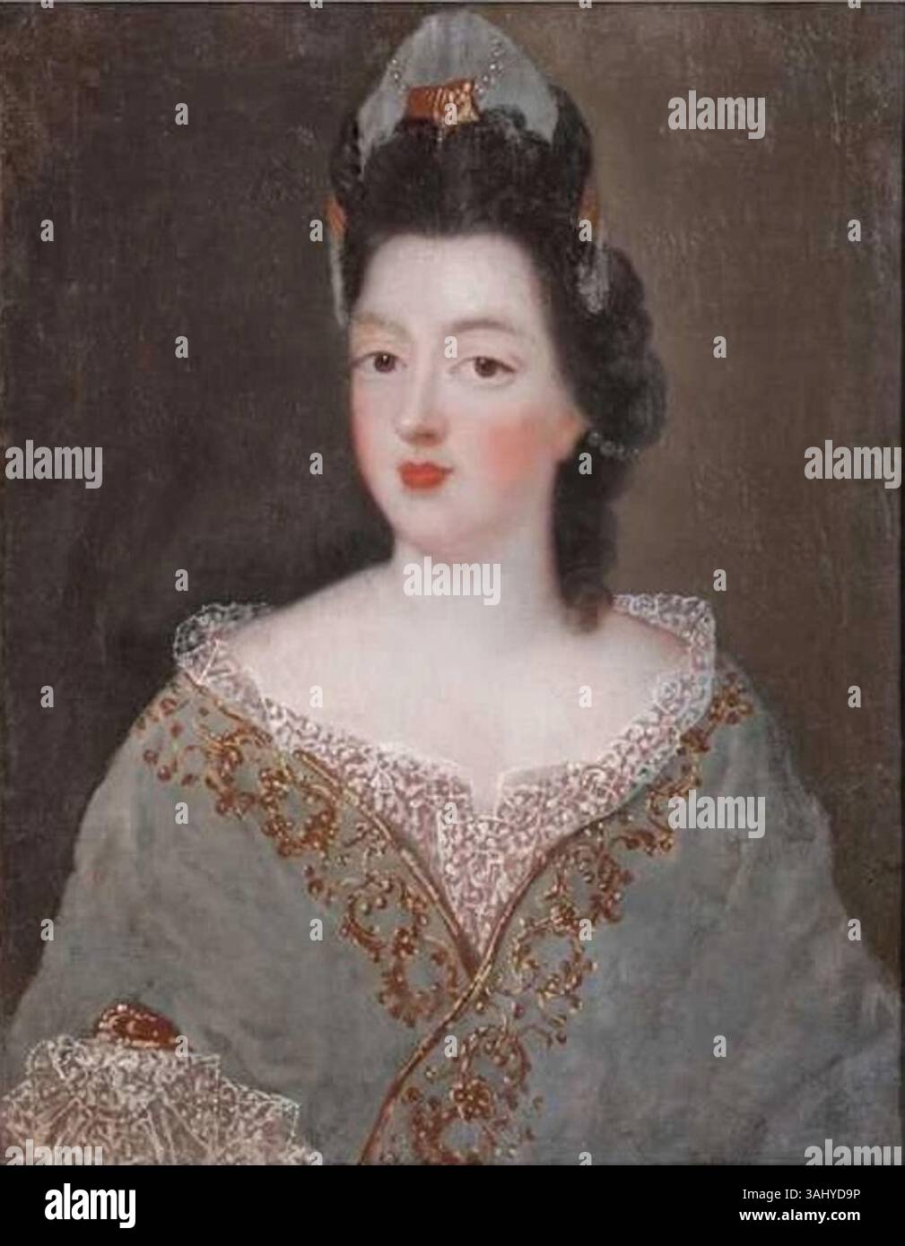 This 17th-century portrait by an unknown French artist depicts a lady ...