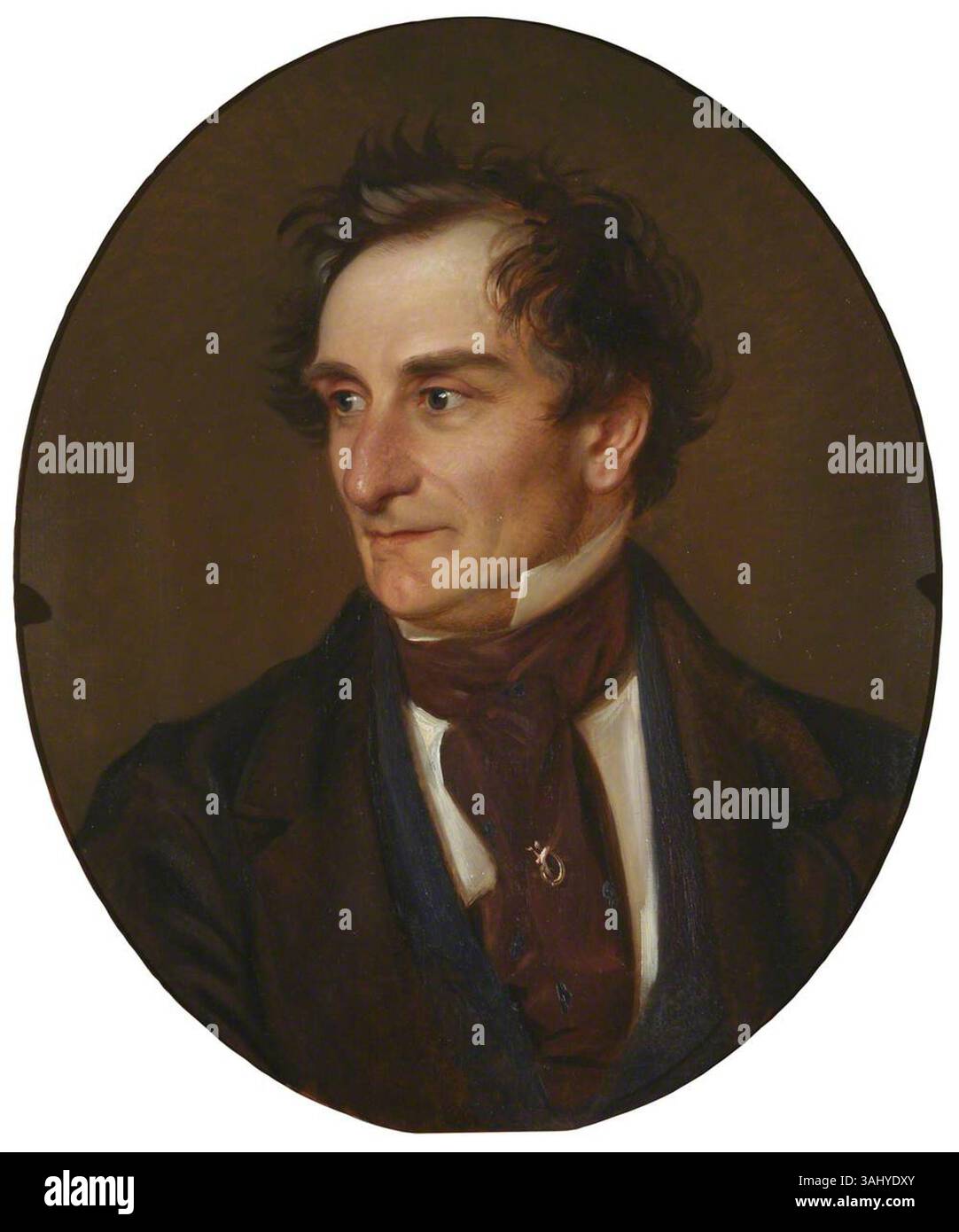 This 19th-century oil on canvas portrait depicts Sir Archer Denman ...
