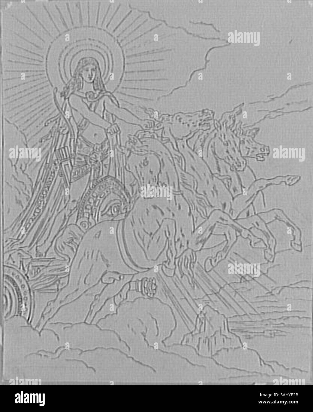 This study by Gustave Moreau (1826–1898) depicts the chariot of Apollo ...