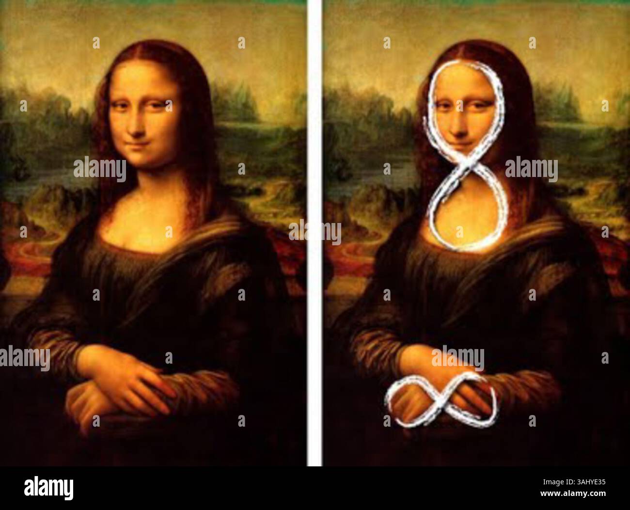 *Mona Lisa* by Leonardo da Vinci, a celebrated oil painting from the 16th century, features the ...