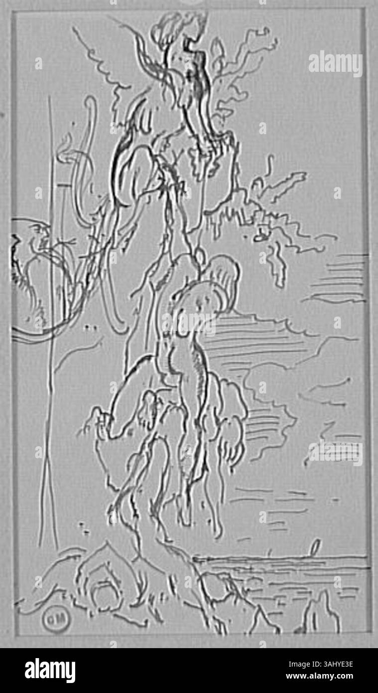 'Le Sphinx' by Gustave Moreau, created between 1850 and 1895, depicts ...