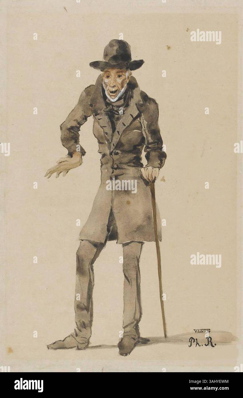 Philippe Rousseau's portrait of Victor Schlcher, a caricature created ...