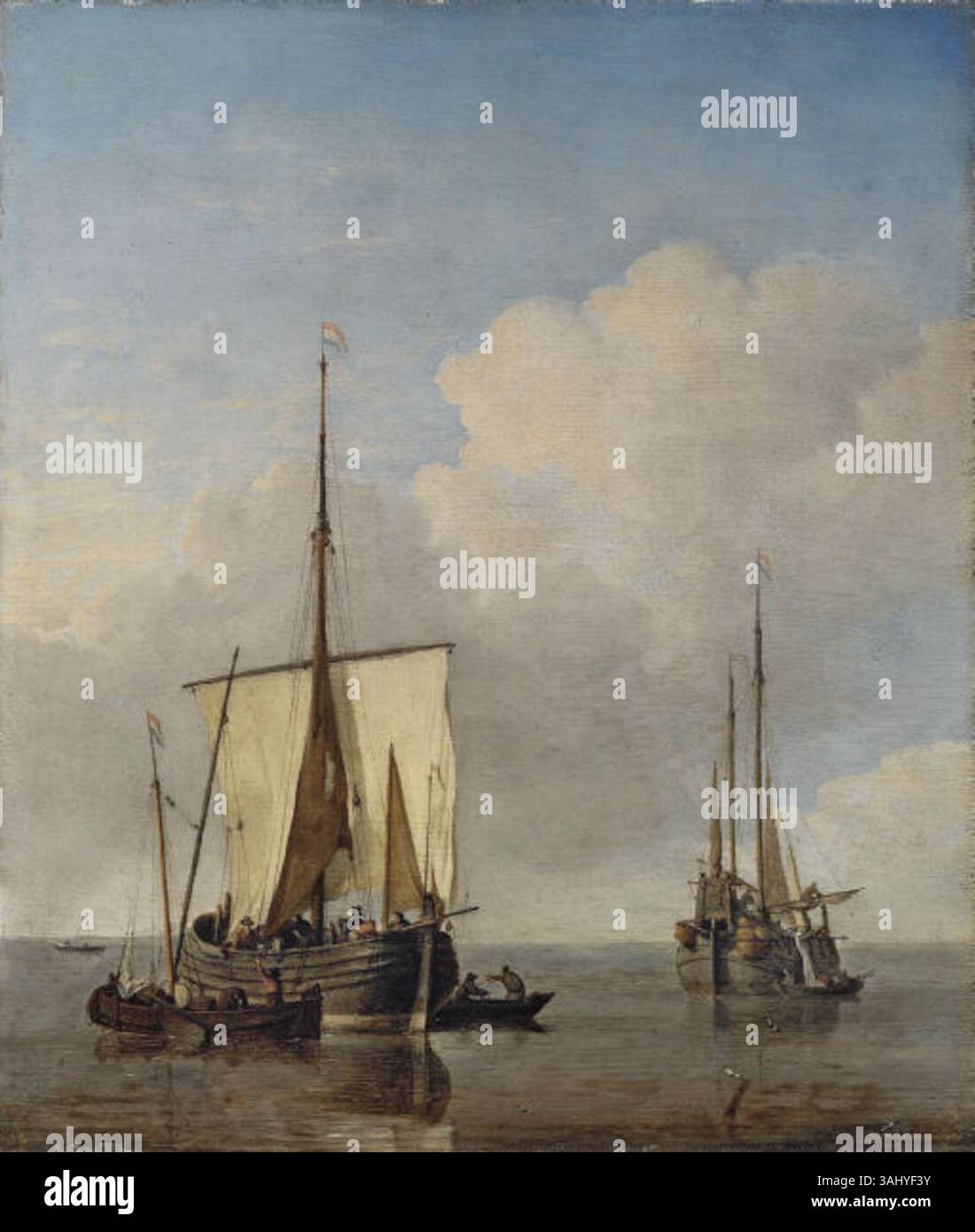 Willem van de Velde the Younger’s painting, *A Hoeker and a Fishing ...