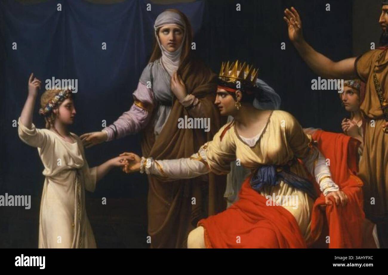 'Atalia and Joás', a painting by José Aparicio (1804), illustrates a ...