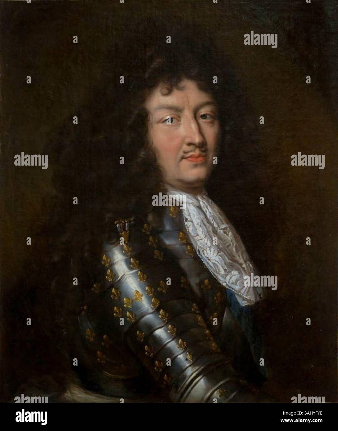 This oil on canvas, dated between 1660 and 1700, represents King Louis ...