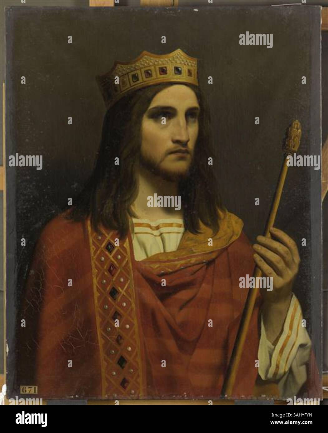 In this 1837 oil painting by Emile Signol, Thierry II, King of the ...