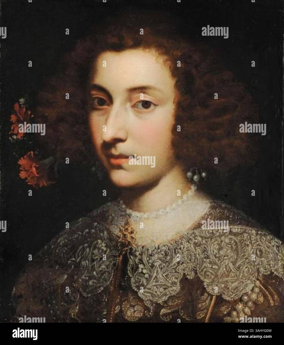 The 17th-century portrait of Queen Christina of Sweden, attributed to ...