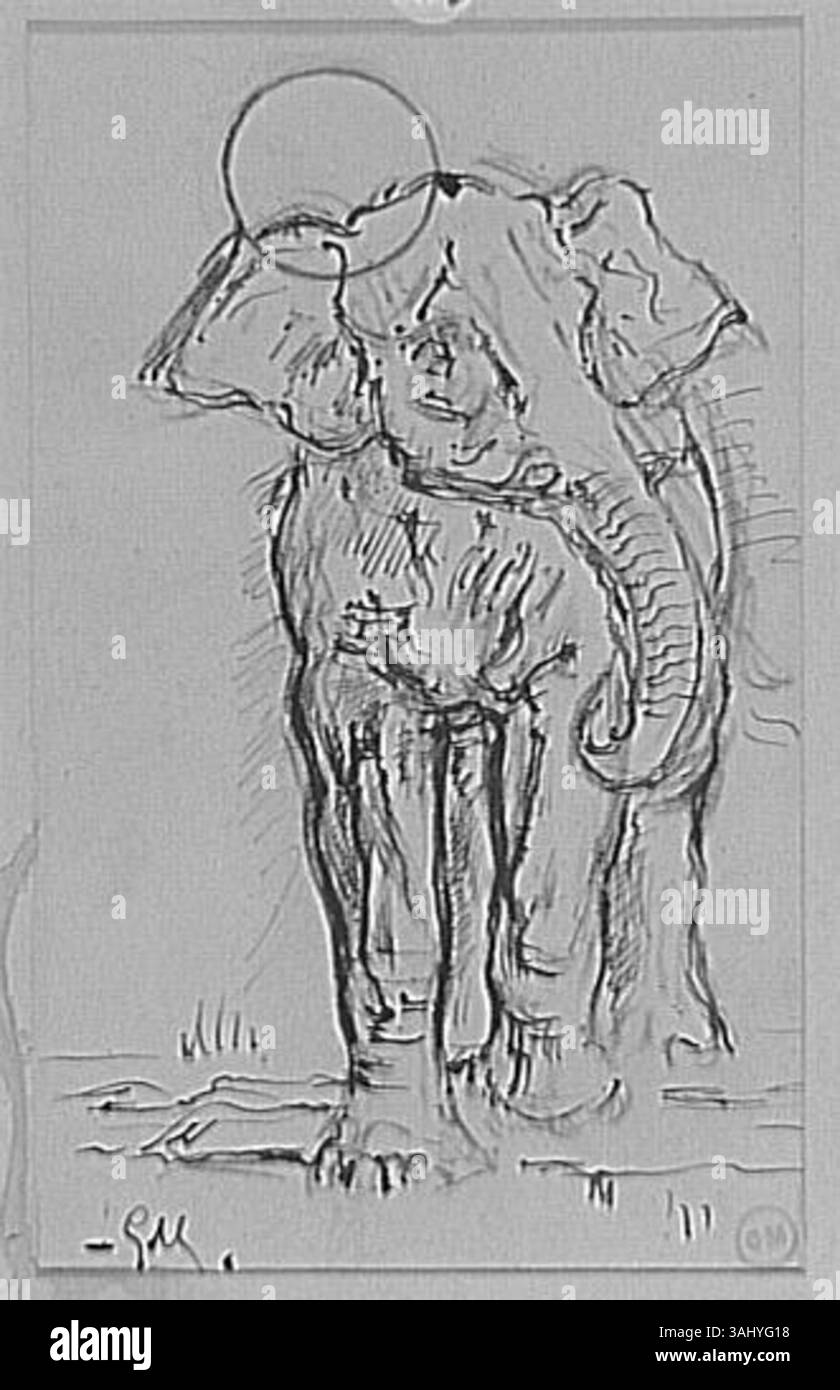 Gustave Moreau’s 'Étude d'éléphant' (Study of an Elephant) is a ...