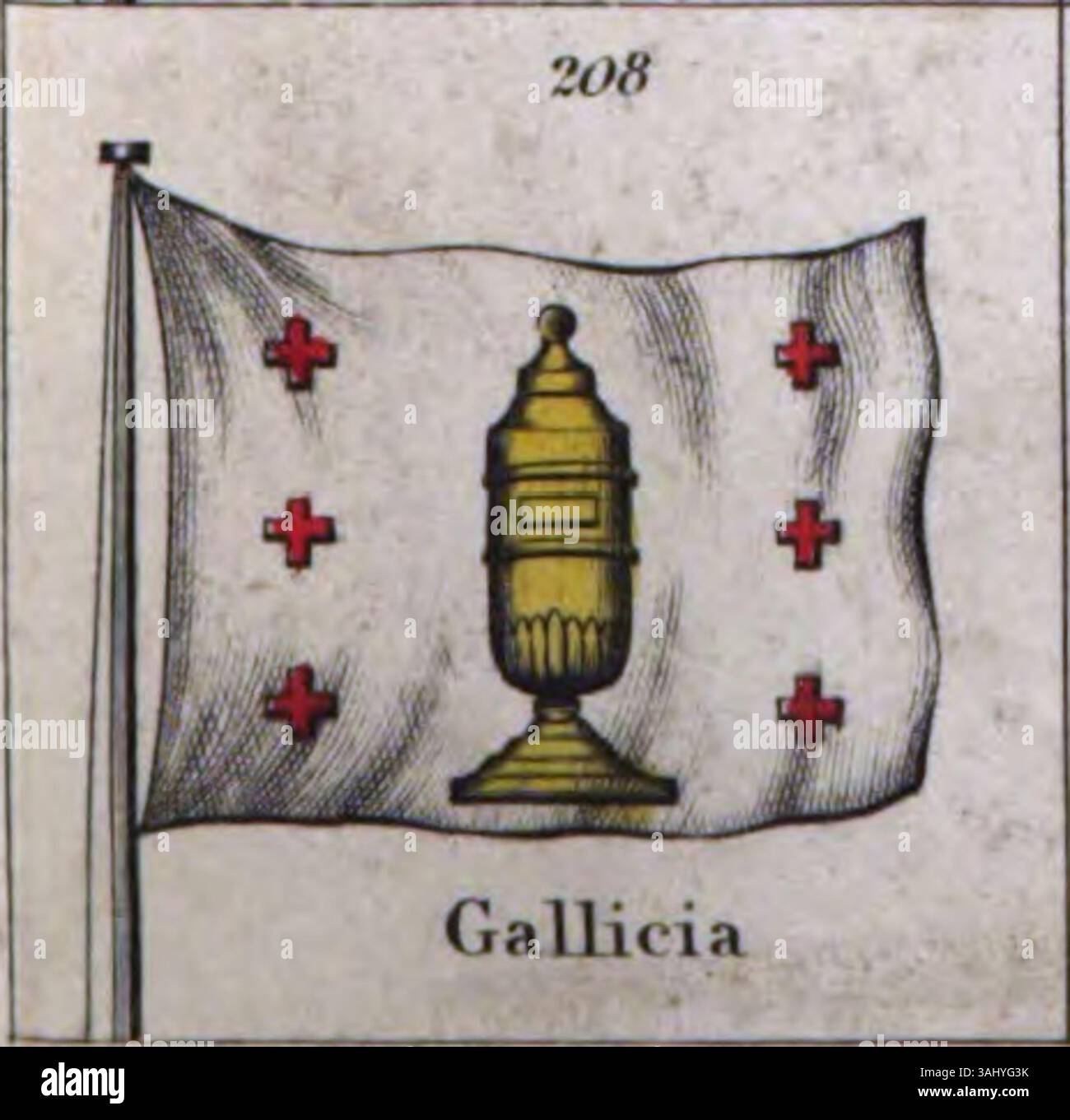The Galician flag is featured in John William Norie's 1848 work, 'Three ...