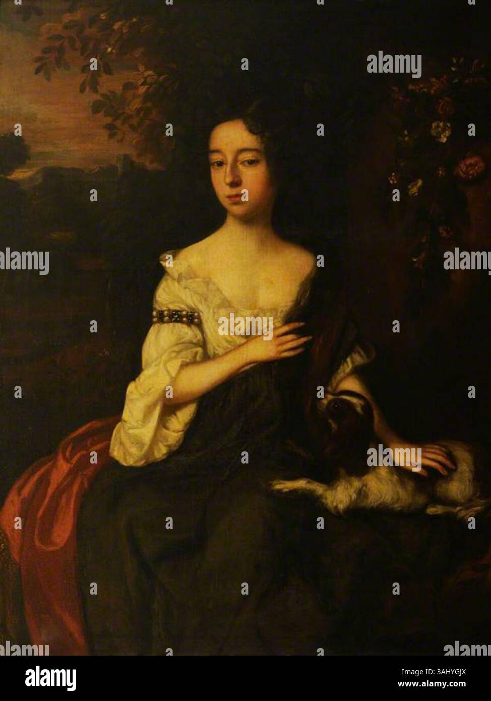 This portrait, created between circa 1680 and 1690, depicts Elizabeth ...