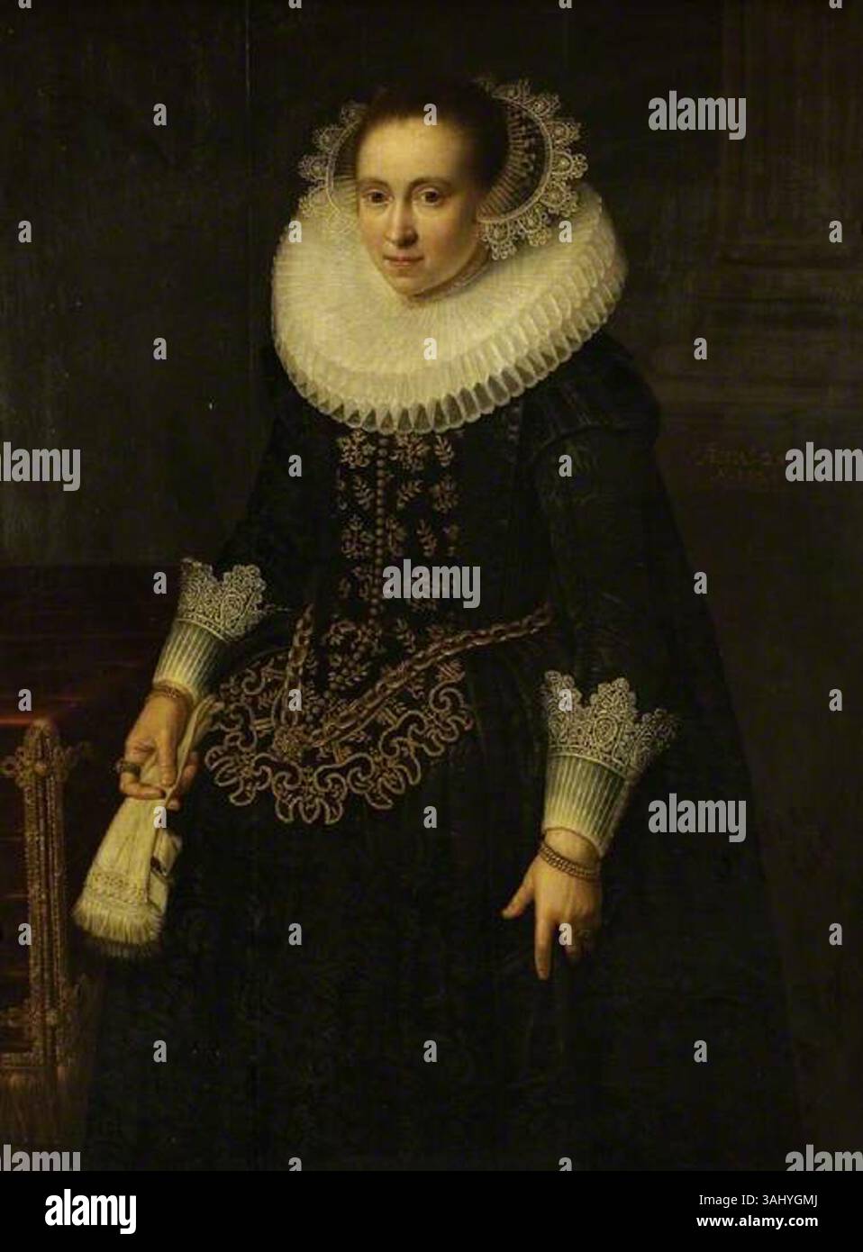 This 1625 portrait, painted by an anonymous Dutch artist, features a ...