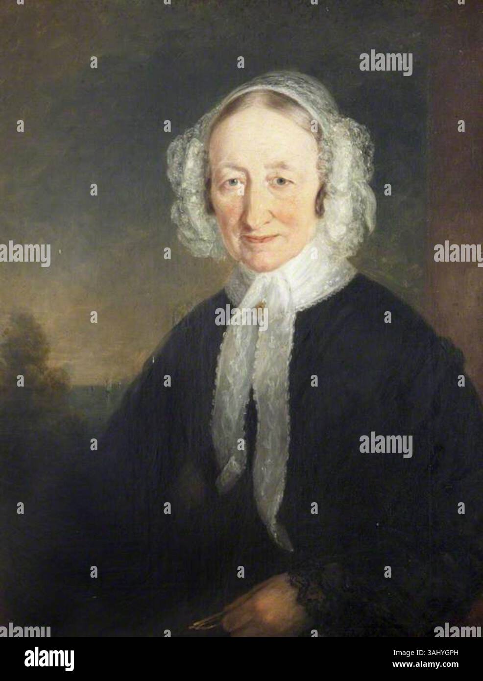 This oil on canvas portrait, painted circa 1850, depicts Jane Harvey ...