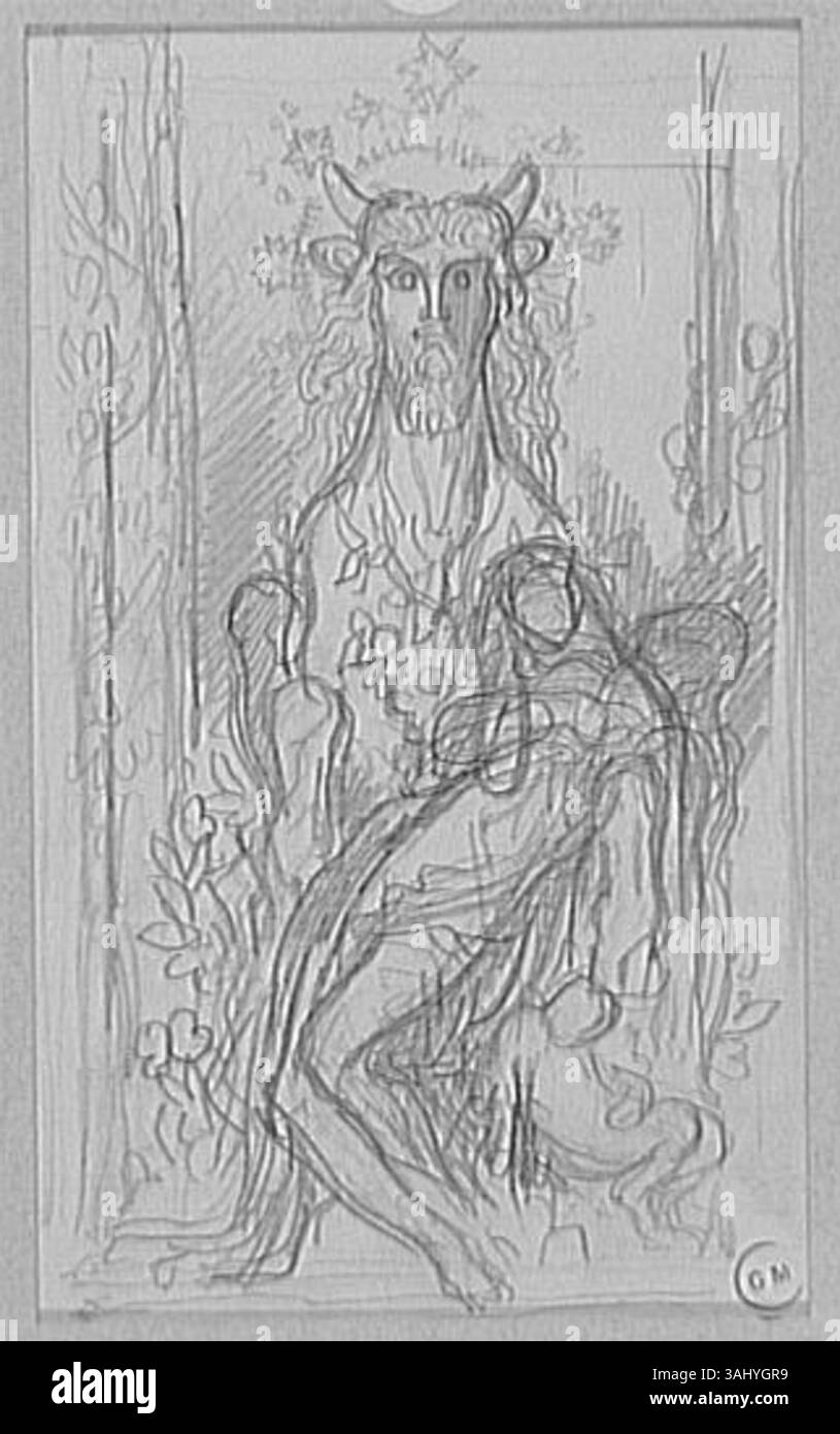 Gustave Moreau’s 'Europe' (Des. 101) depicts the mythological scene of ...