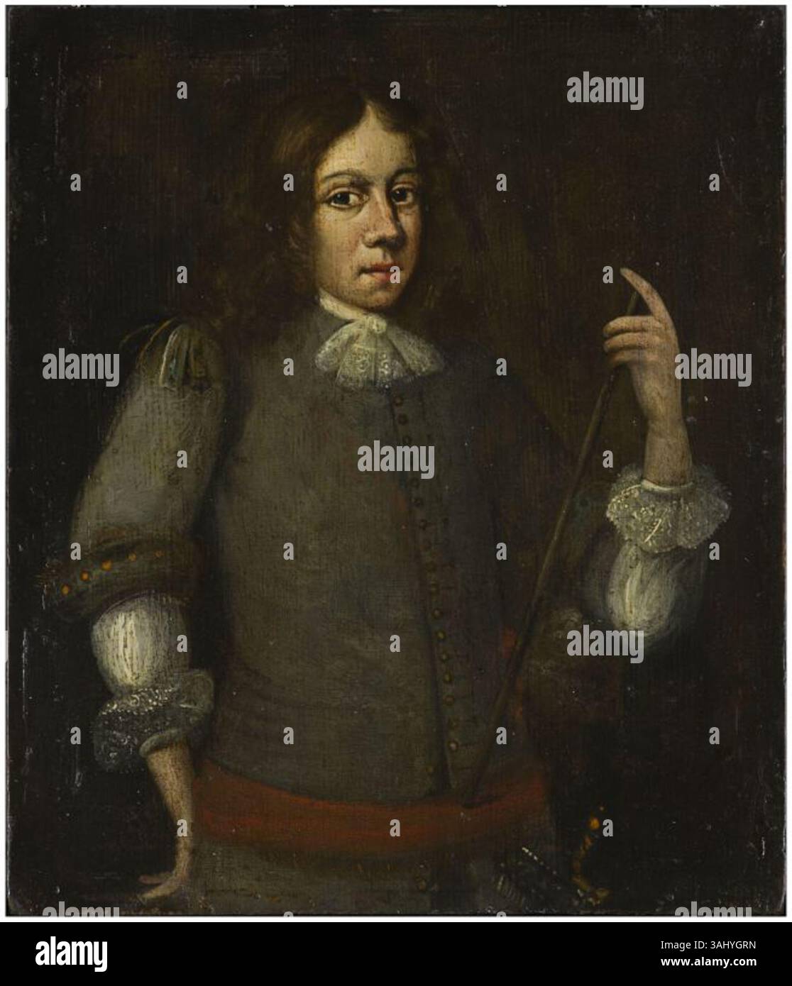 This 1679 oil on panel portrait is thought to represent Captain at Sea ...