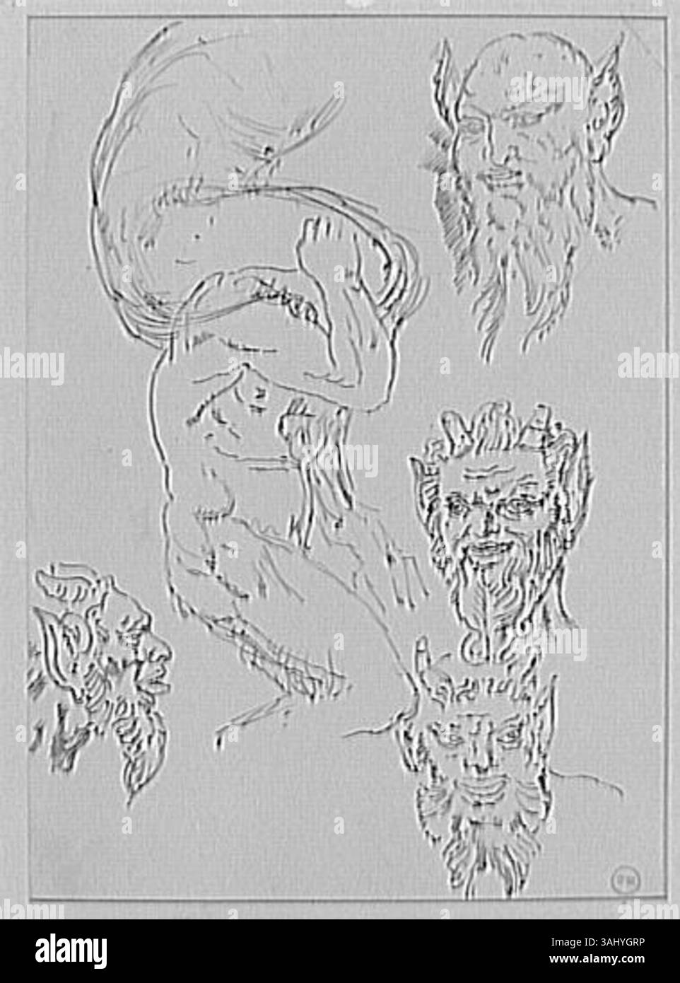 Gustave Moreau’s study of satyrs captures the mythical half-human, half ...