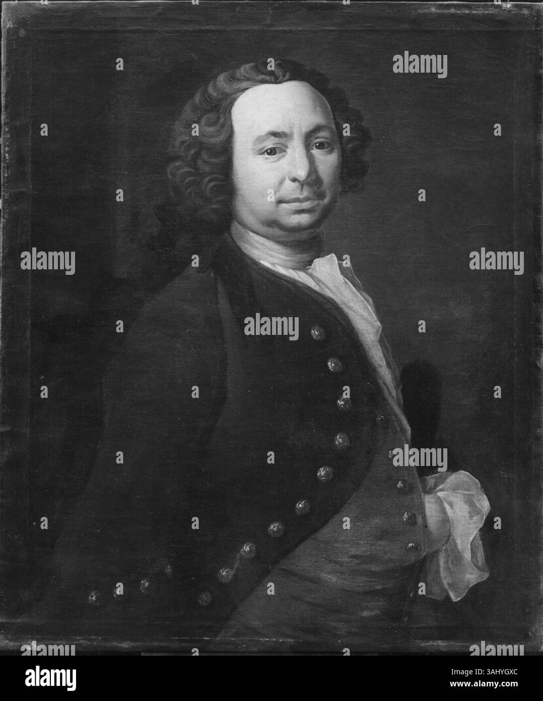 The portrait of Johan Gustaf Lund (1712-), a Swedish commissioner ...