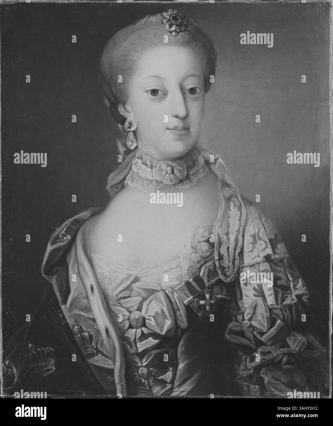 Carl Gustav Pilo's 1765 portrait of Sofia Magdalena, Queen of Sweden ...