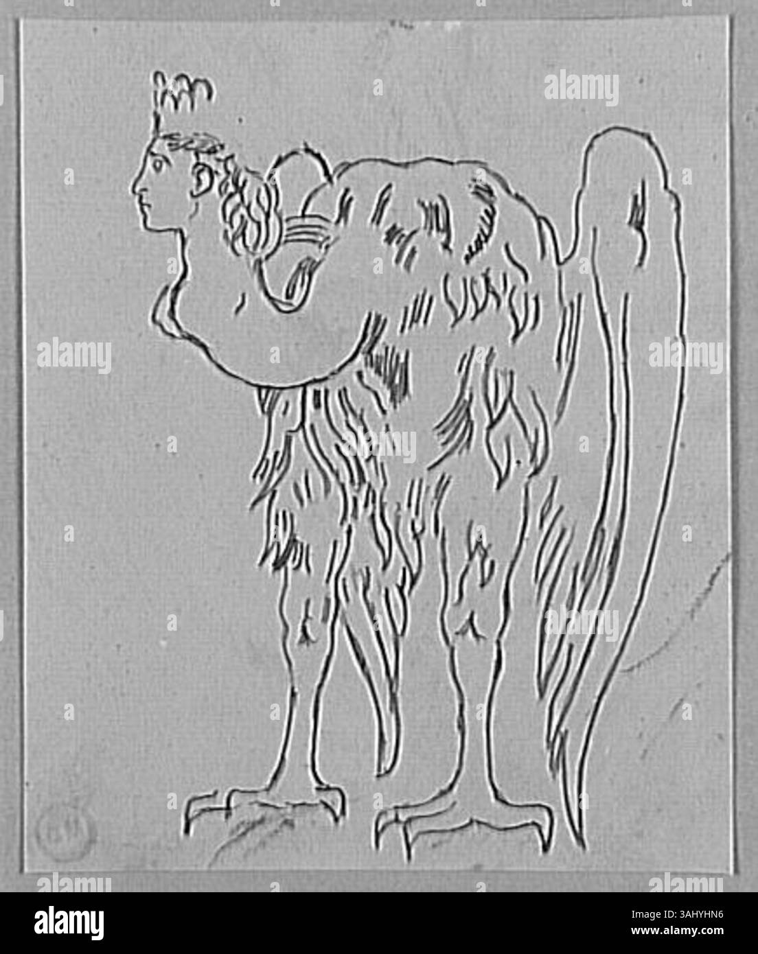 Etude de chimère is a preparatory study for Gustave Moreau’s later ...