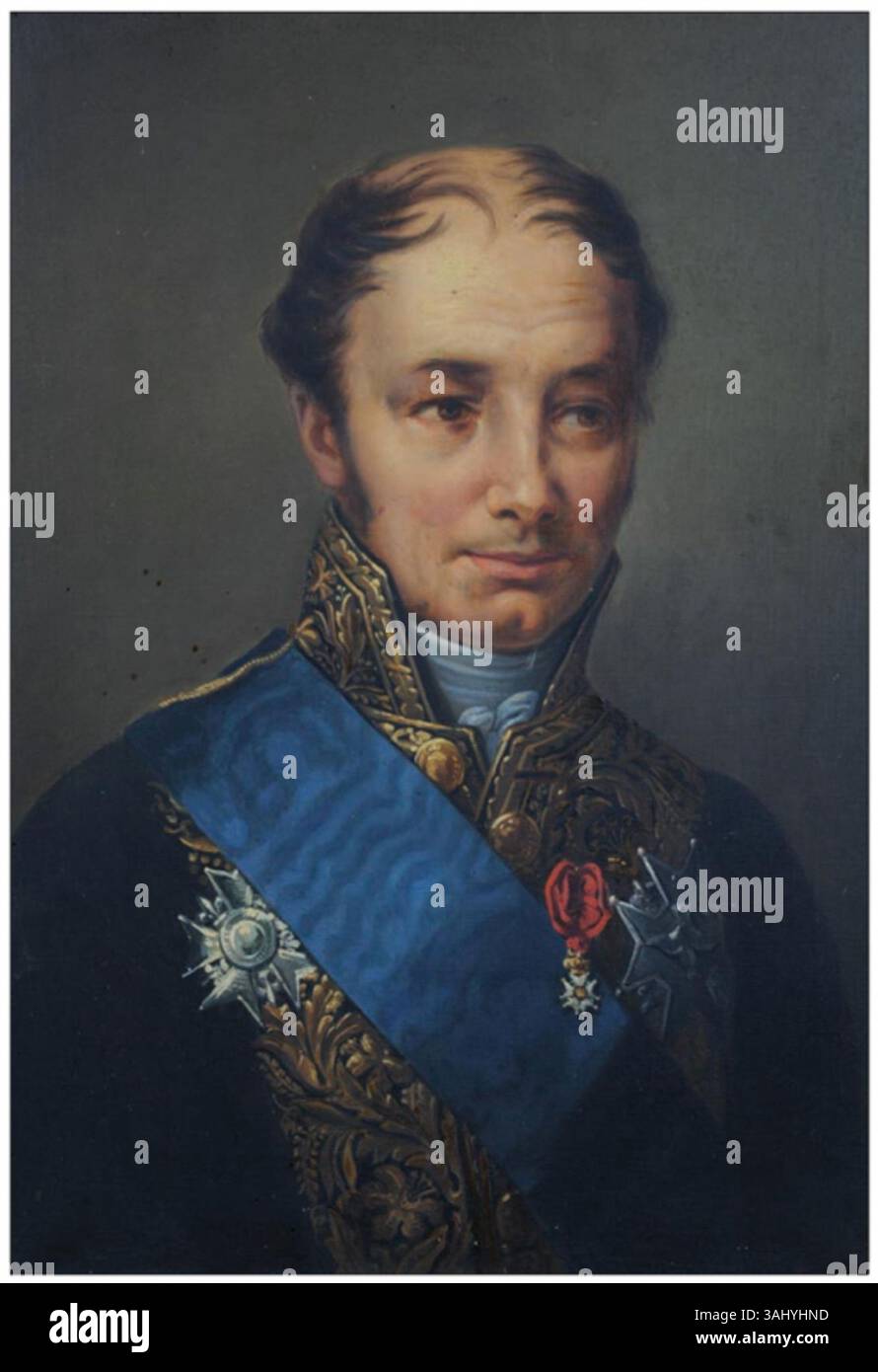 Portrait of Jacques-Joseph, comte de Corbière, a 19th-century French ...