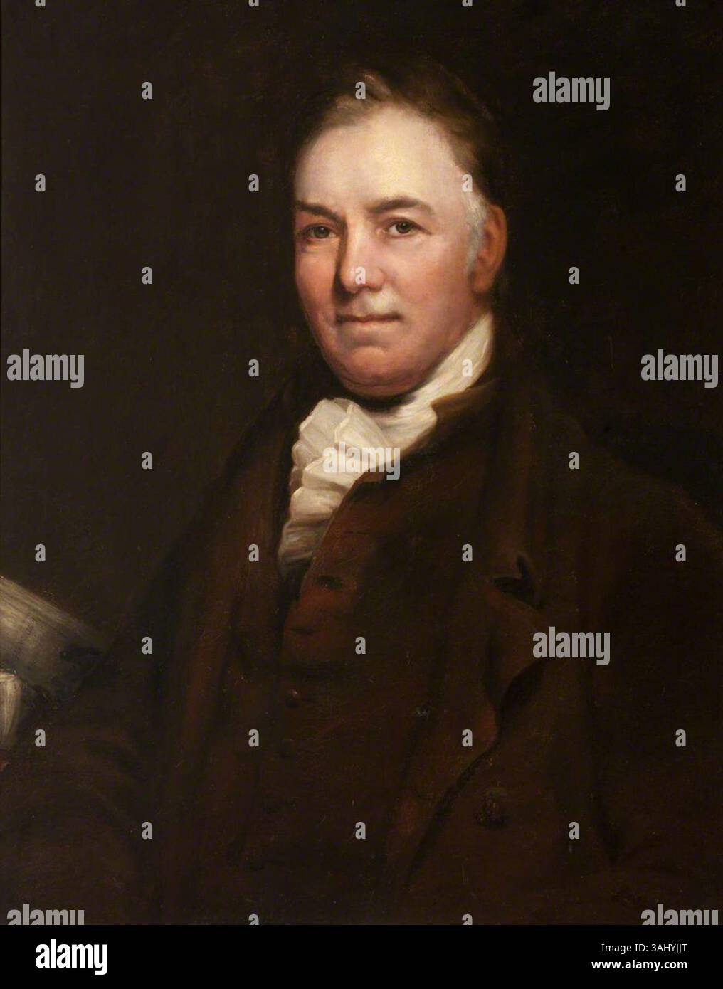 This portrait is based on a work by Thomas Bewick, showing the influence of Bewick's distinctive ...