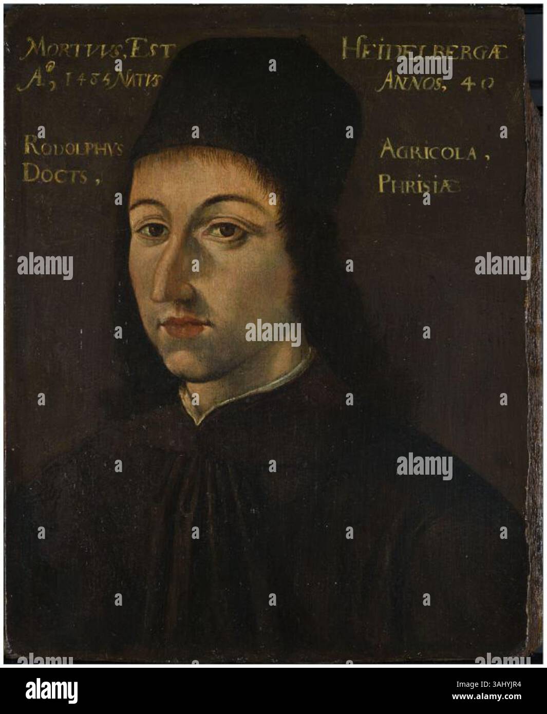 This 1489 portrait of Rudolf Agricola, painted in oil on panel by an ...