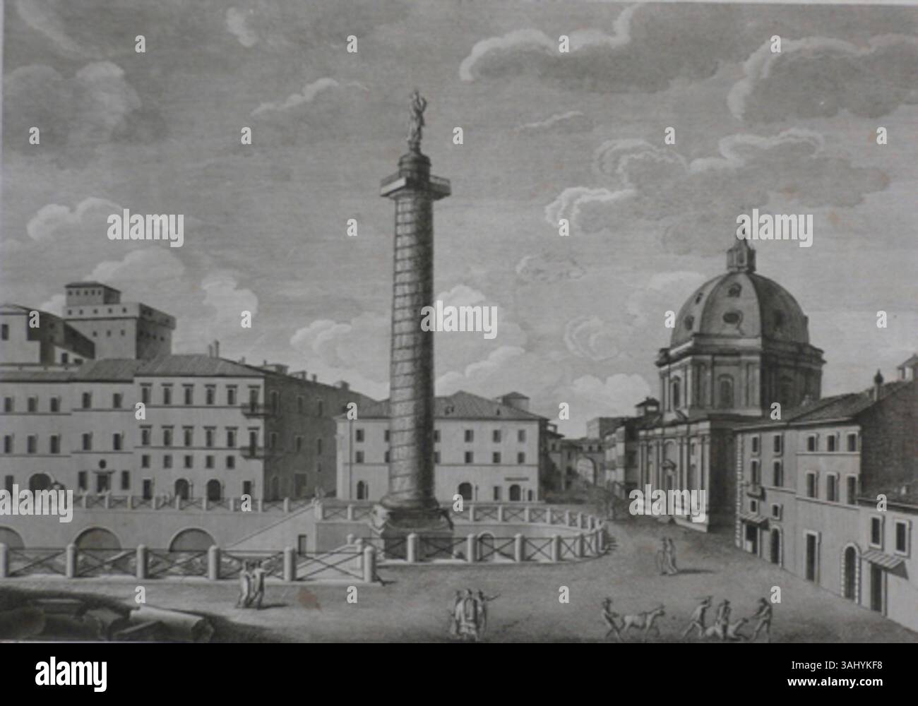 Pietro Ruga’s print depicts the Trajan Column, erected by the Roman ...