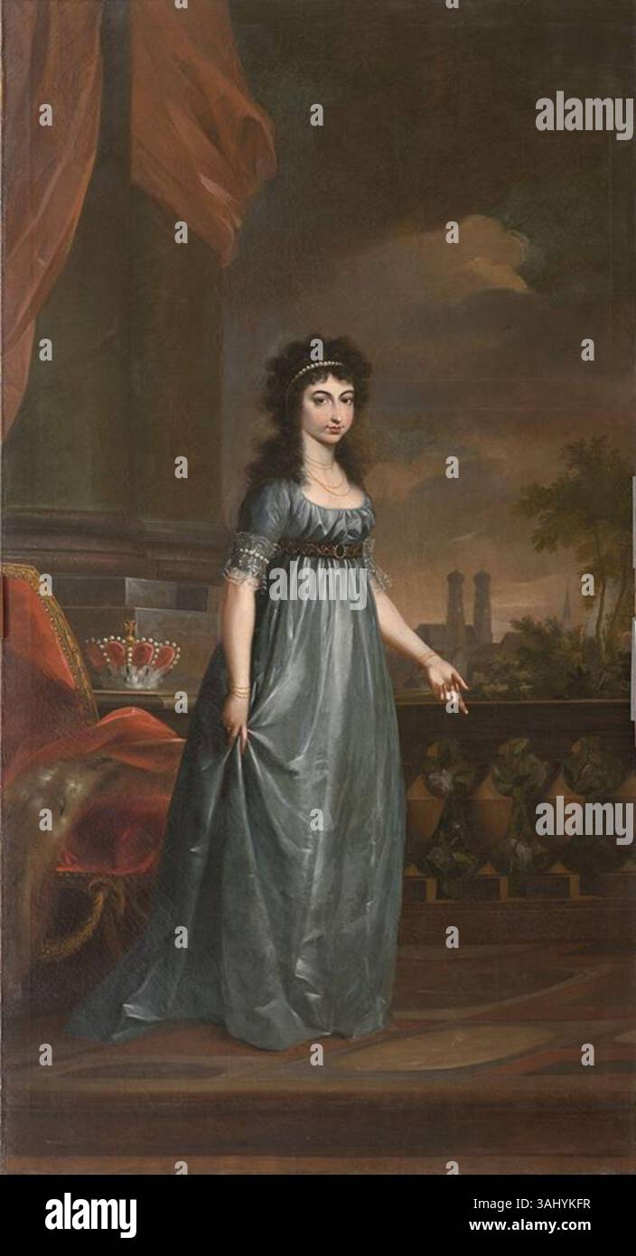 A painting from the 18th century depicting Kurfürstin Maria Leopoldine ...