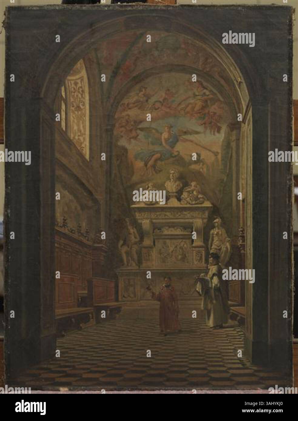 This 1825-1850 oil painting by Louis Nicolas Lemasle depicts the tomb ...