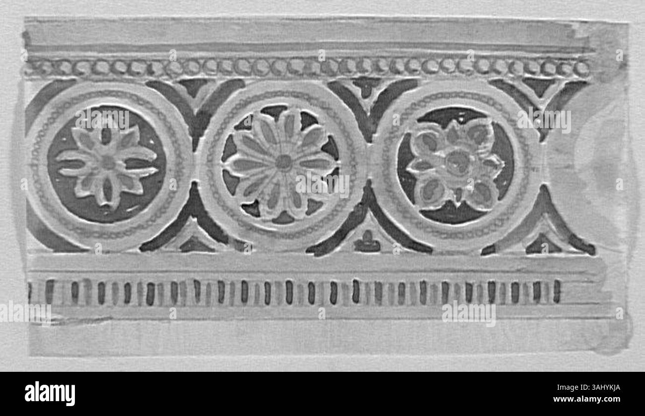 This decorative frieze study by Gustave Moreau, created between 1850 ...