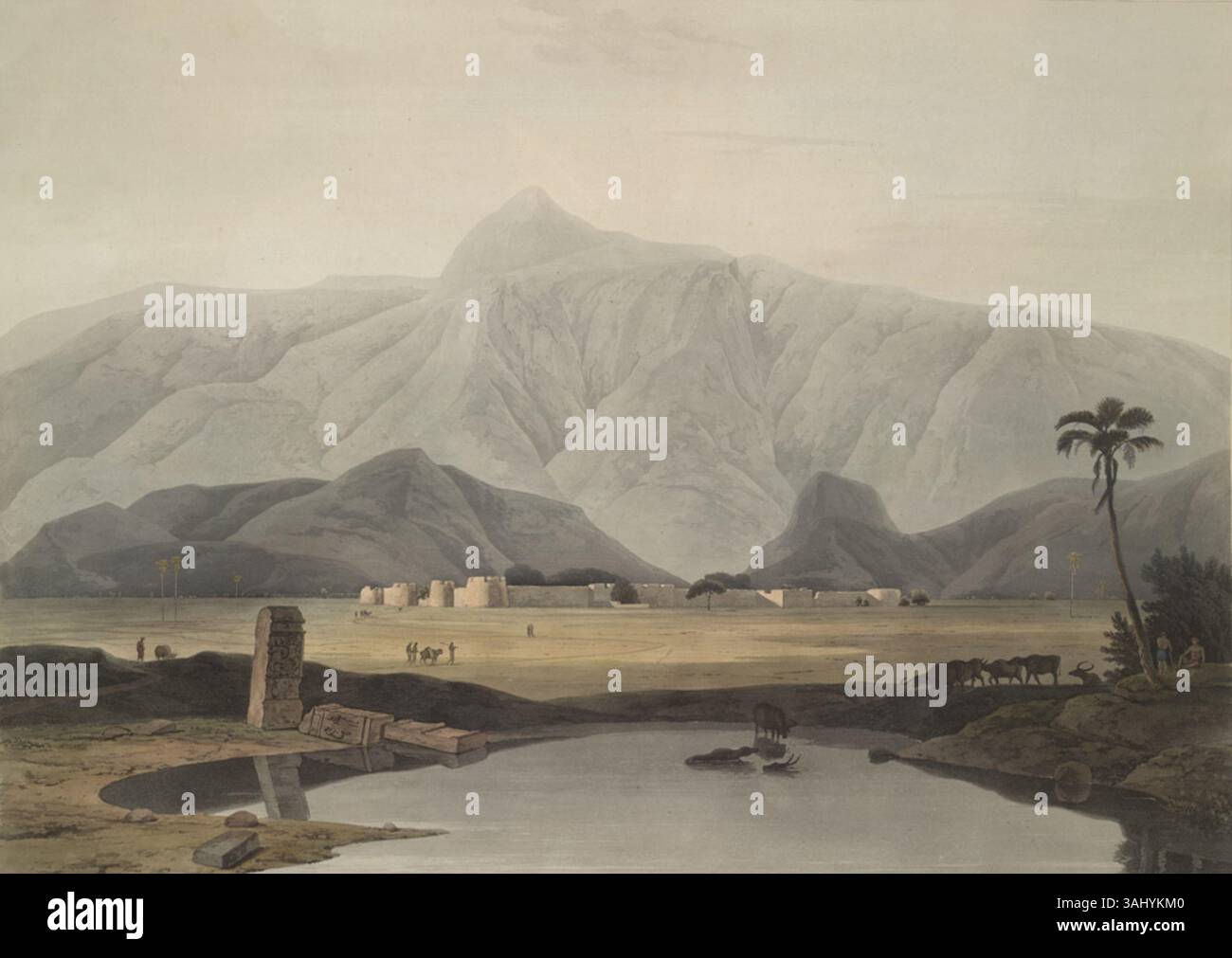 This print from Thomas Daniell's 'Oriental Scenery' depicts ...