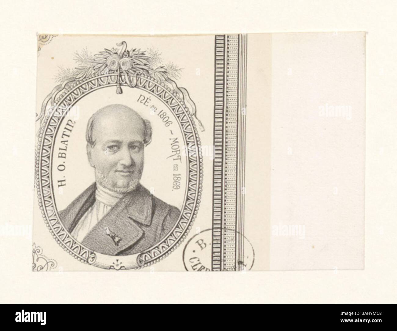 This lithograph from the Boyer collection features H.O. Blatin, a ...