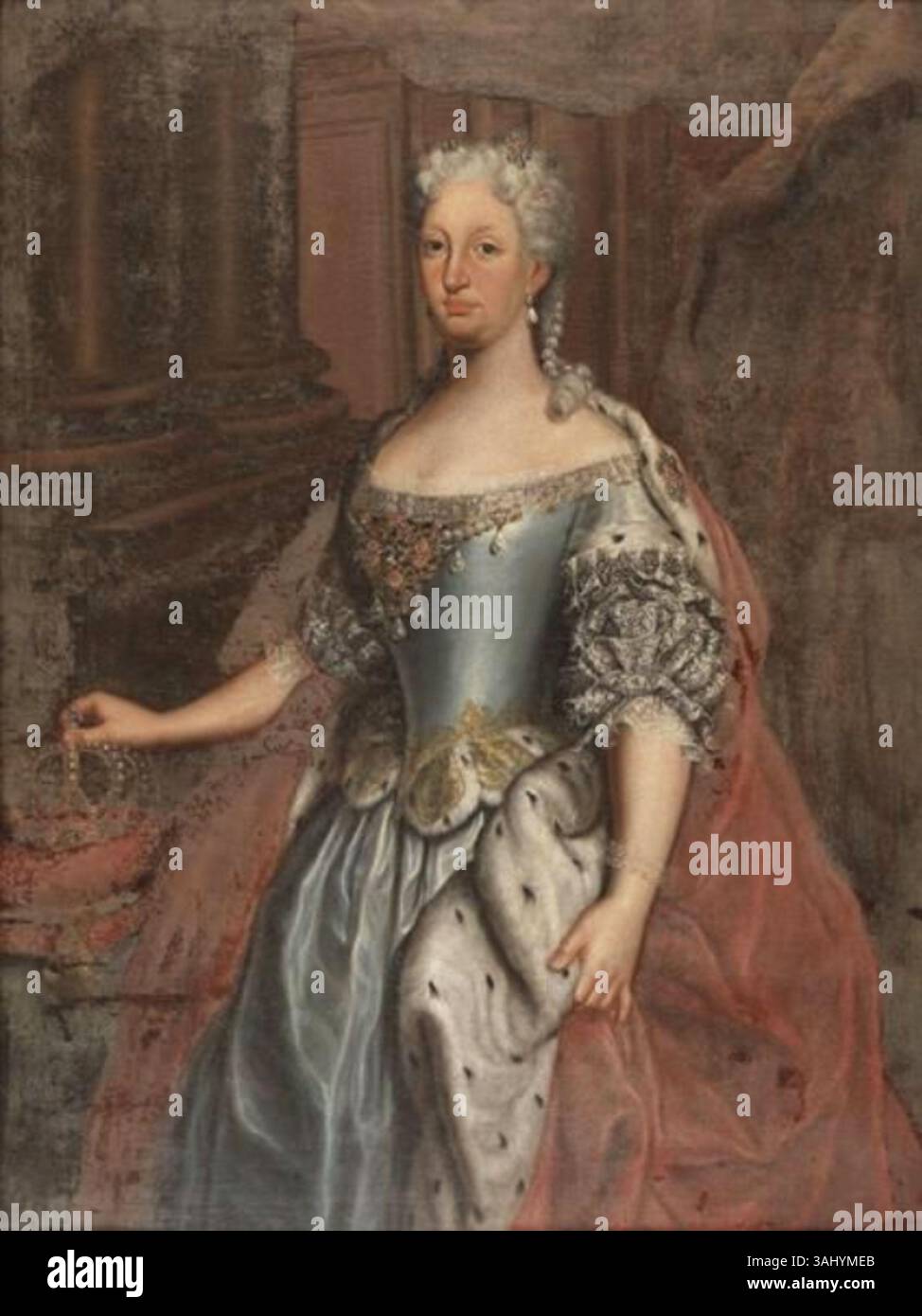 Portrait of Maria Anna of Austria, painted in the 18th century. She was the wife of John V of ...