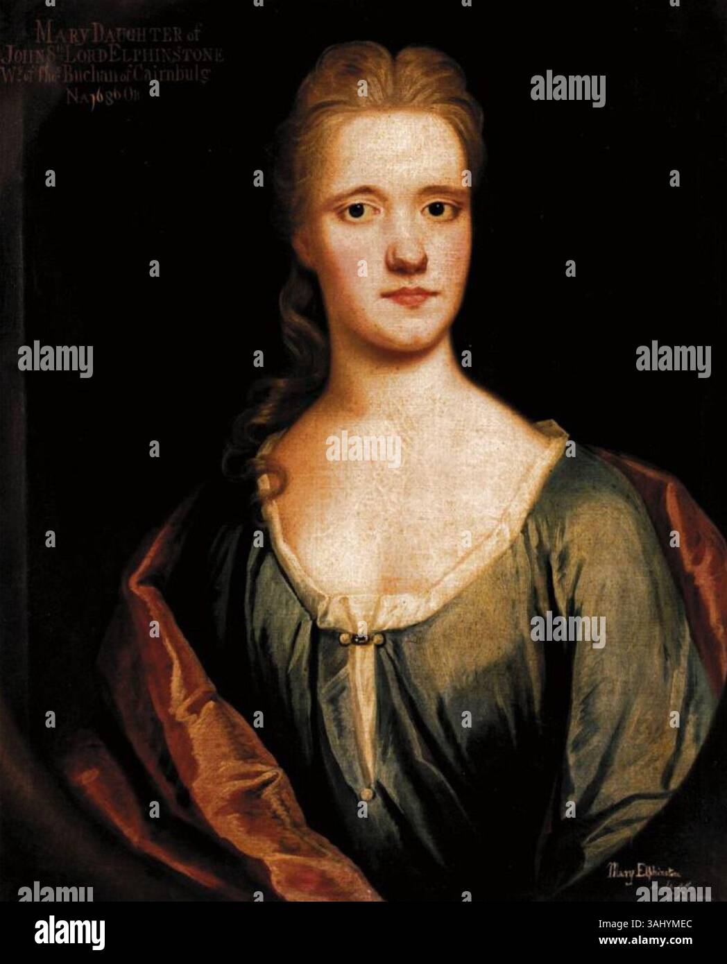 Attributed to Benjamin Ferrers, this portrait depicts Mary, the ...