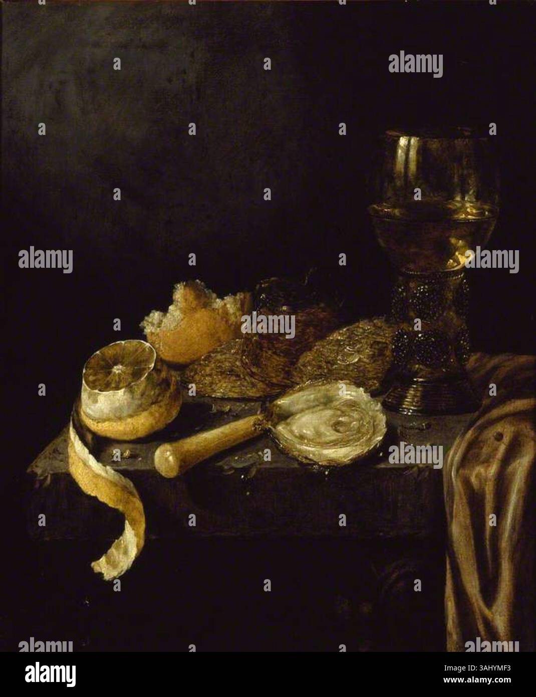 Still Life with Oysters by Abraham Susenier (fl. 1640–1666), created ...