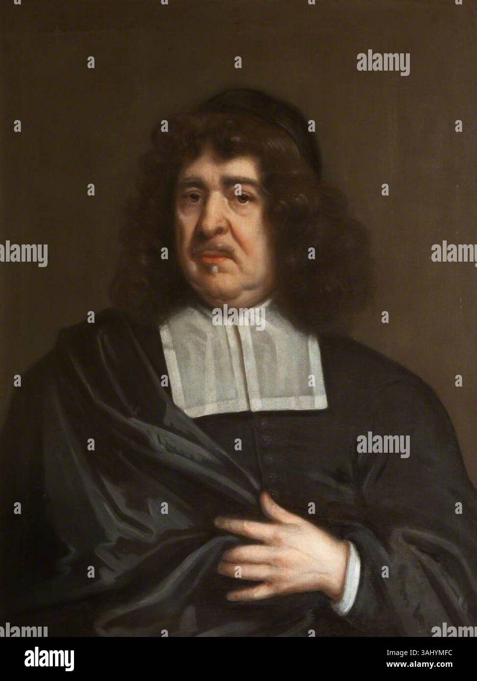 This circa 1680 portrait, attributed to the French School, depicts an ...