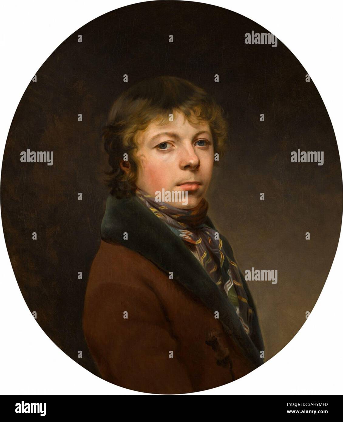 Michel Martin Drölling’s self-portrait, painted in oil on canvas, shows ...