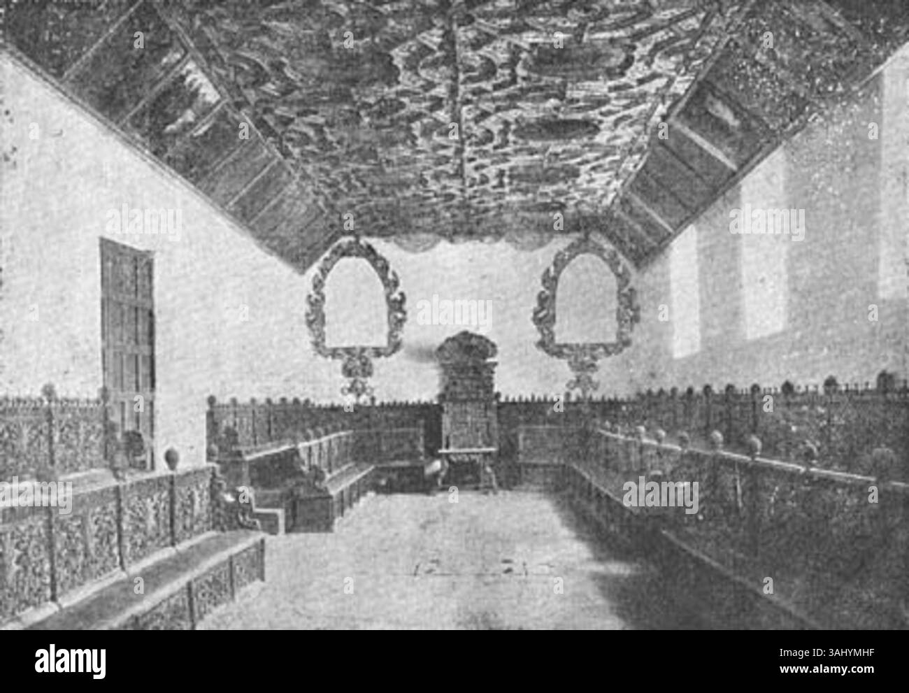 A photograph taken in 1950 showing the Chapter House of the Convent of ...