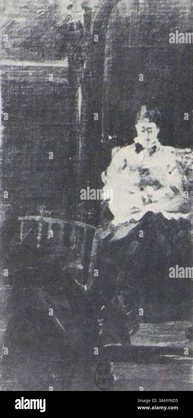 Intérieur by Édouard Manet, painted in 1873, depicts an interior scene ...