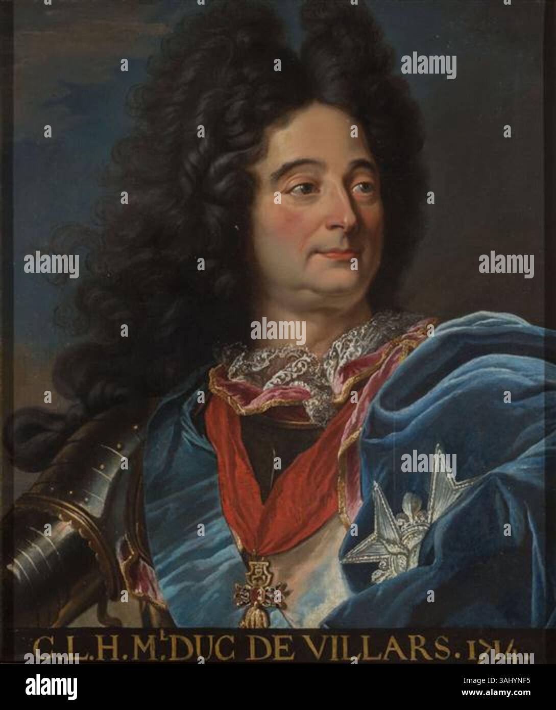 A portrait of Louis-Claude-Hector, Duke of Villars, painted circa 1714 ...