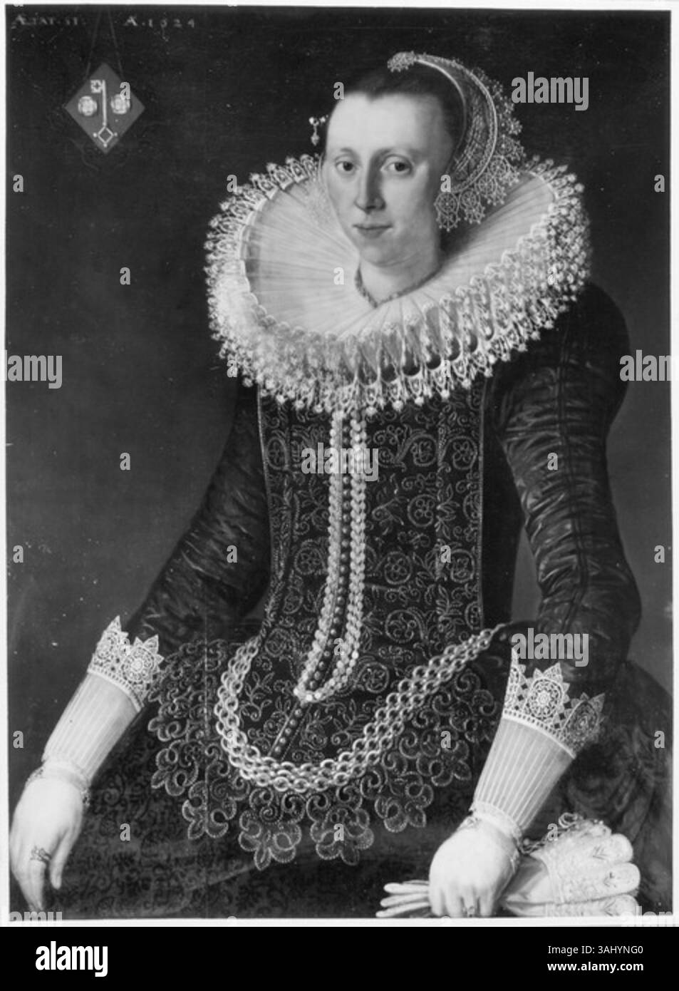 *Portrait of Auckje de Blocq*, painted in 1624 by Jan de Salle, depicts ...