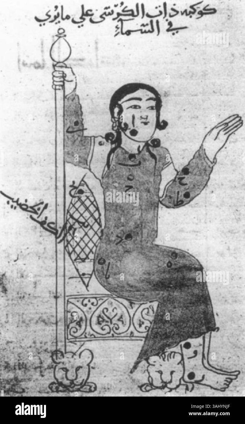 Cassiopea, represented in a 12th-century manuscript from Topkap Saray ...