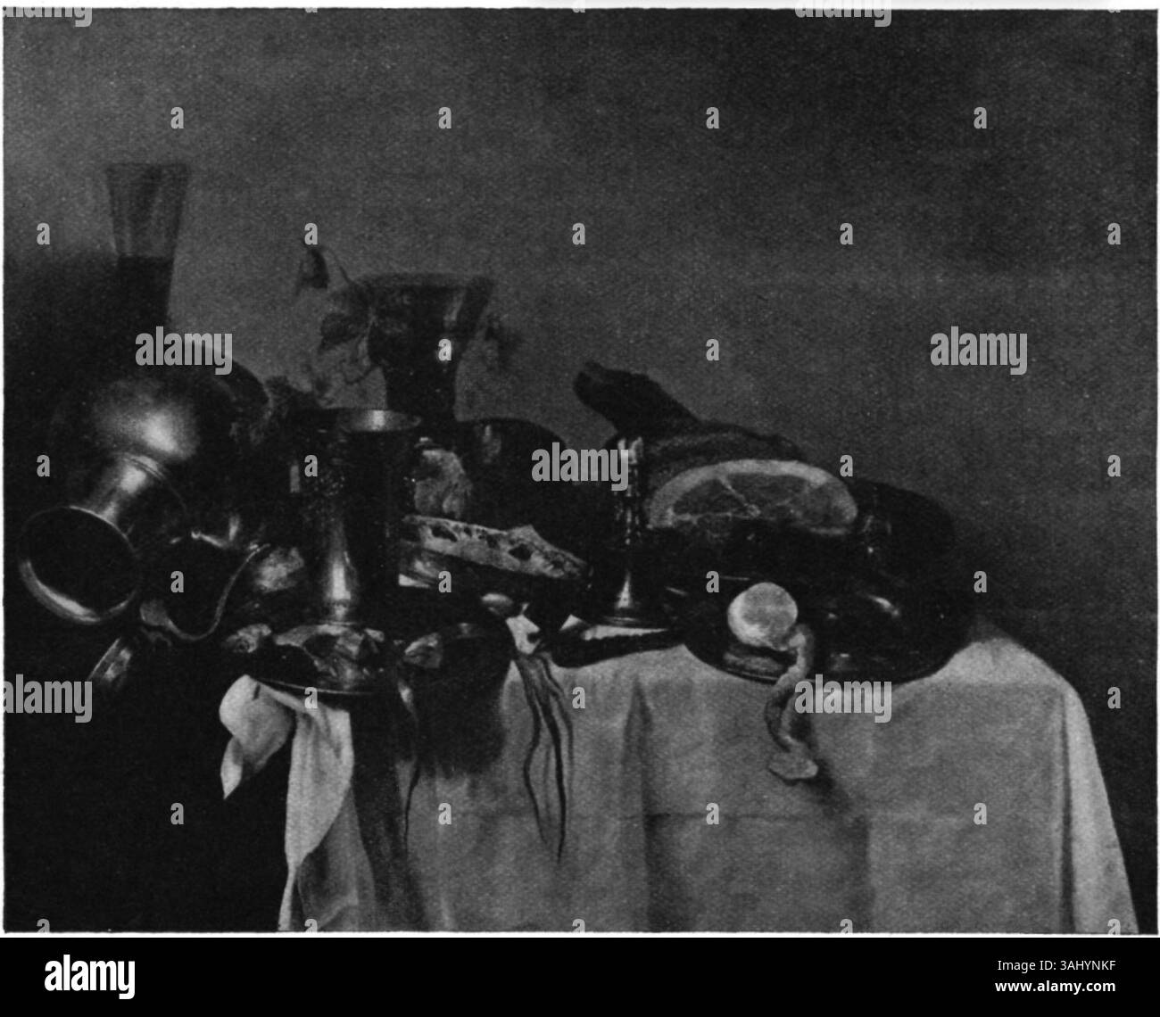 A still life by Jan Jansz den Uyl from circa 1640, featuring ham and ...