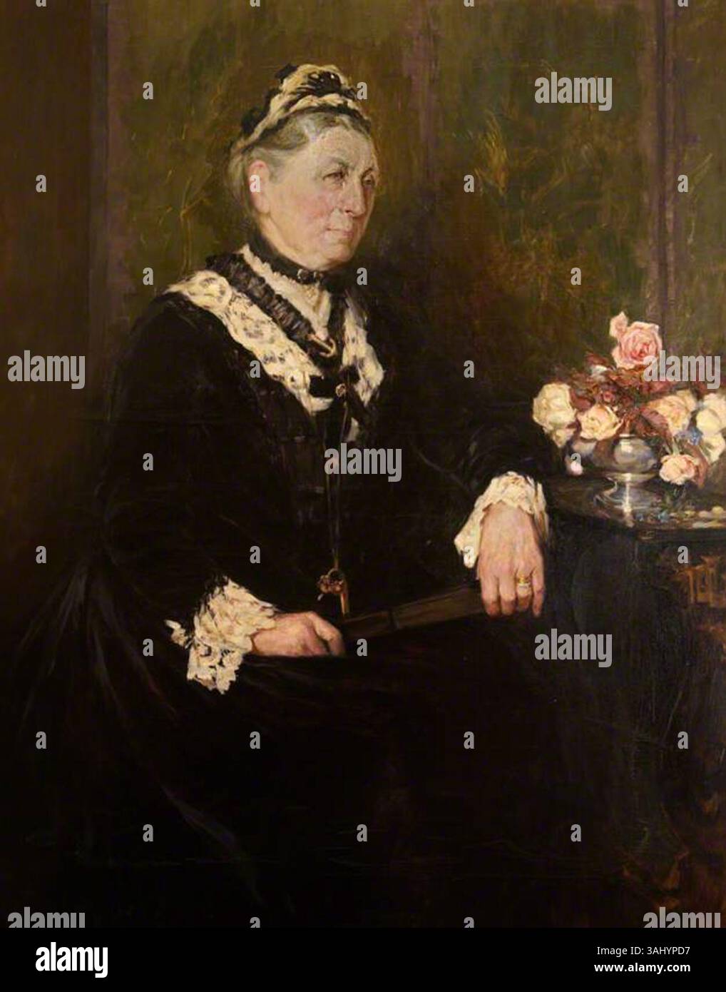 A portrait of Frances Georgiana Davis, Mrs. Thomas Henry Baker (d.1916), painted between 1870 ...