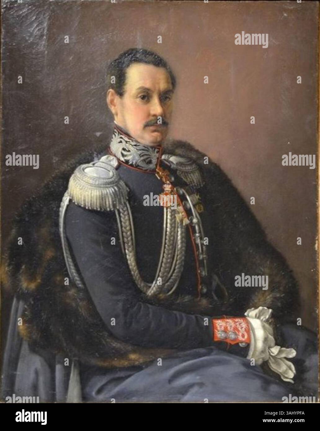 A 1846 portrait of Sergey Petrovich Buturlin by Platon Tiurin, a ...