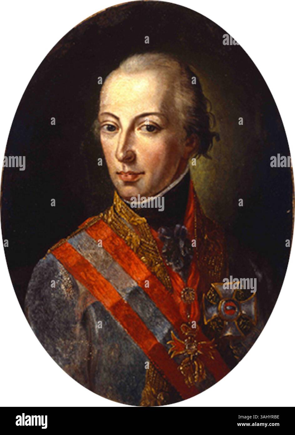 'Portret nadvojvode Karla v ovalu' is an 1796 oil on copper painting ...