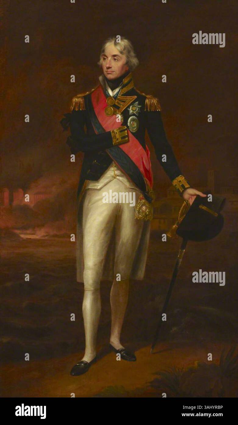This portrait by Lemuel Francis Abbott depicts Rear Admiral Sir Horatio ...