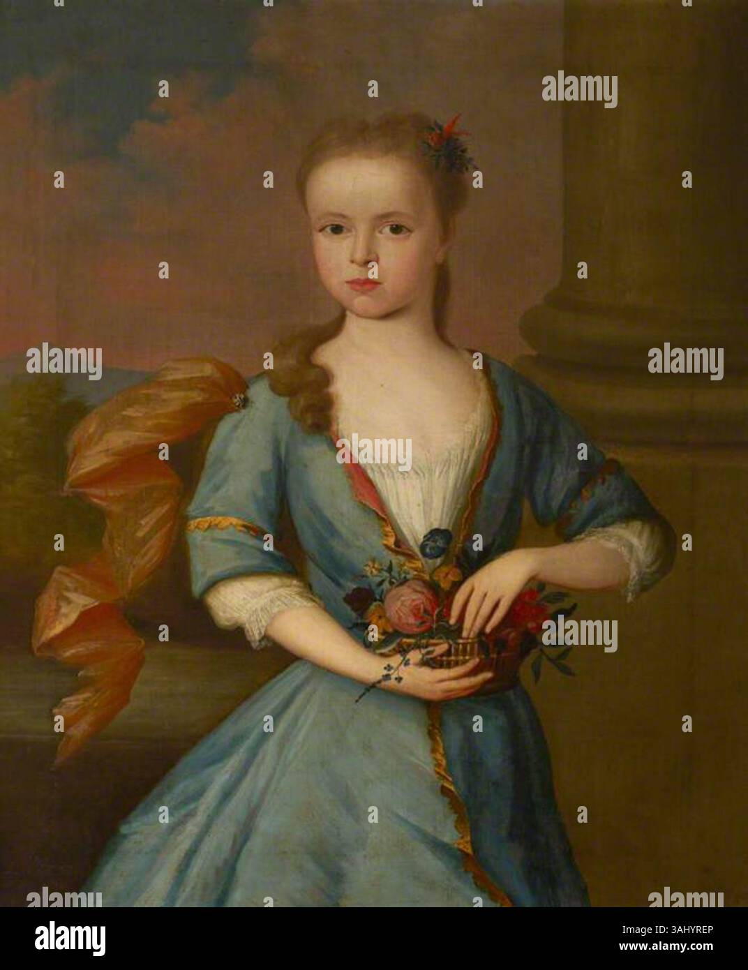 This portrait depicts Frances Hussey as a child, later known as Mrs ...