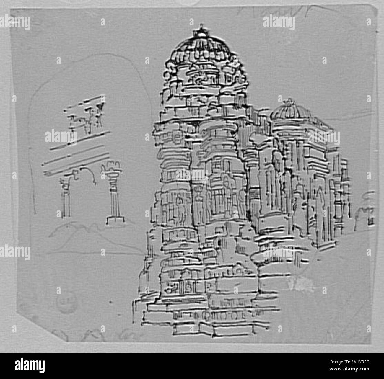 Two architectural styles Black and White Stock Photos & Images - Alamy