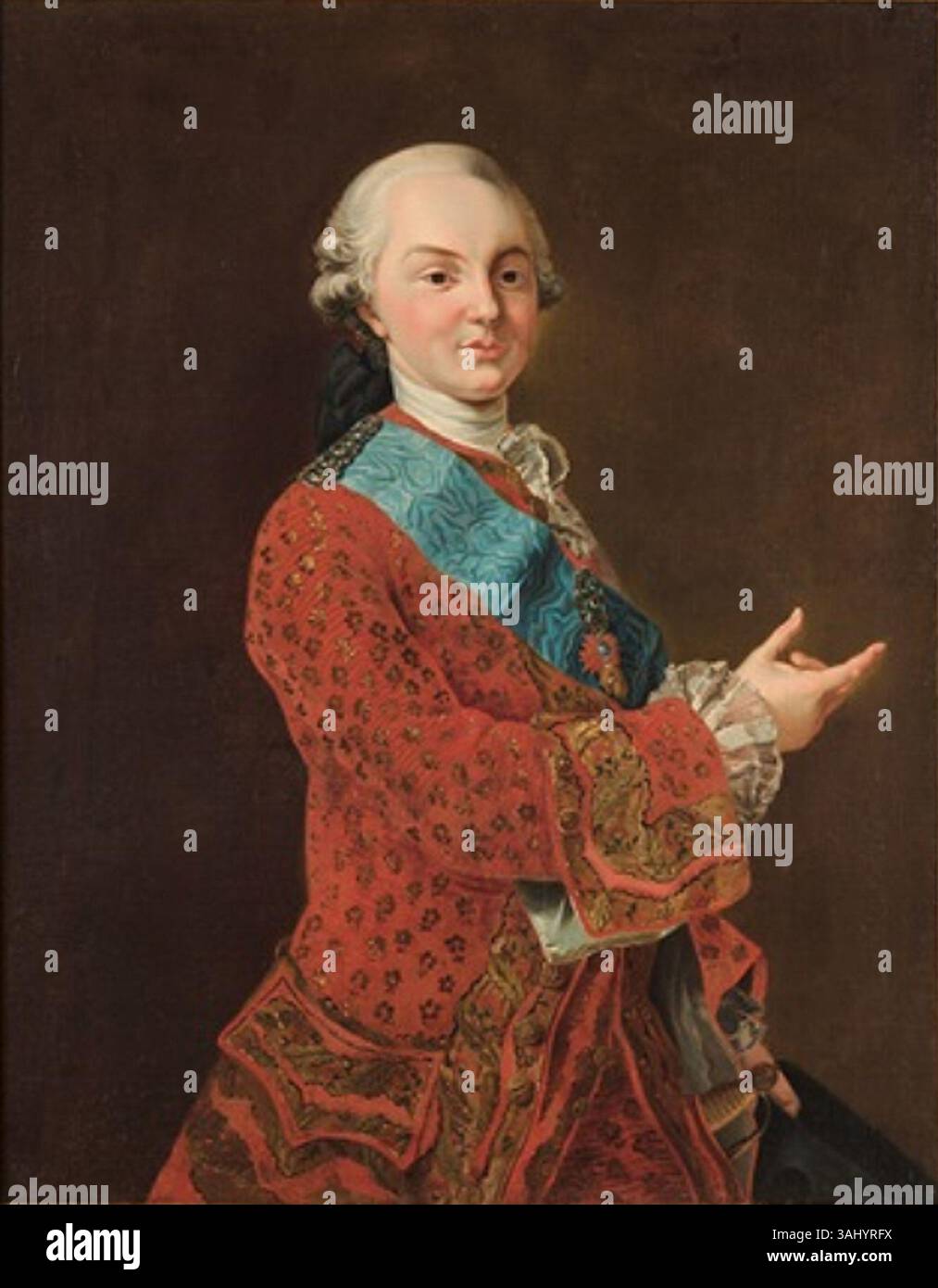 This 18th-century portrait from the French School depicts a gentleman ...
